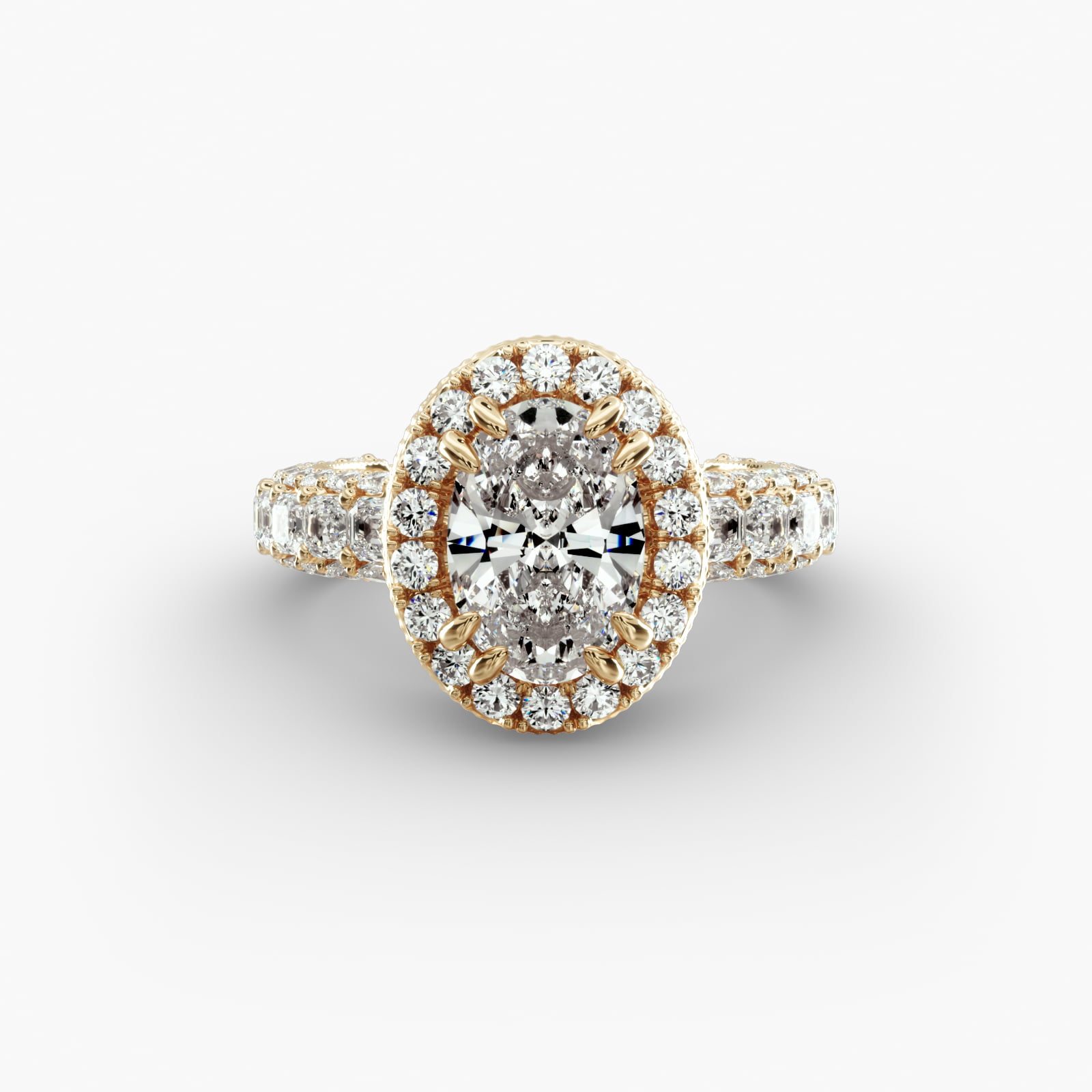 Bella Vaughan for Blue Nile Grandeur Oval Halo Diamond Engagement Ring ...