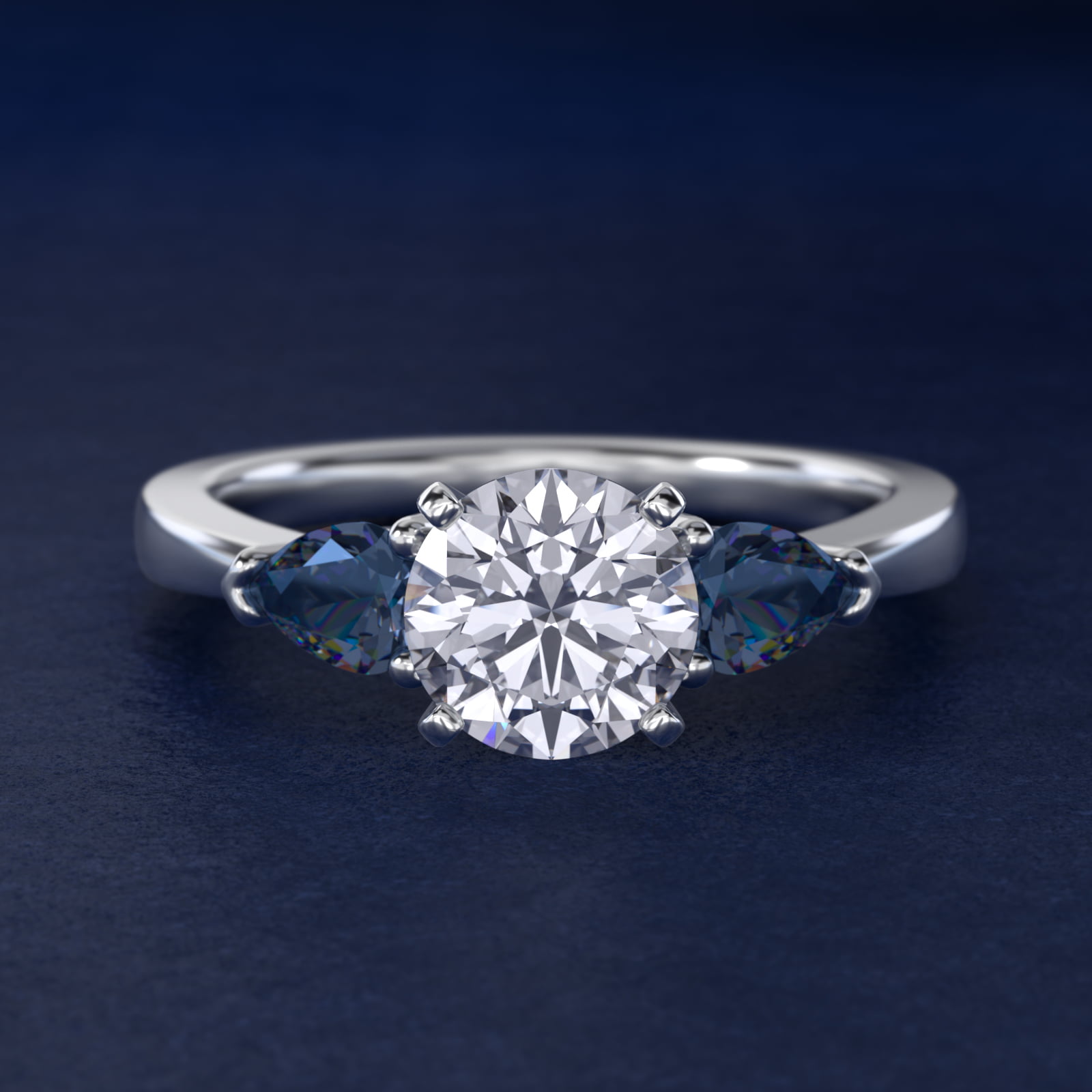 1 1/2 CT. GIA Certified Round Lab Created Diamond Classic Pear Shaped ...