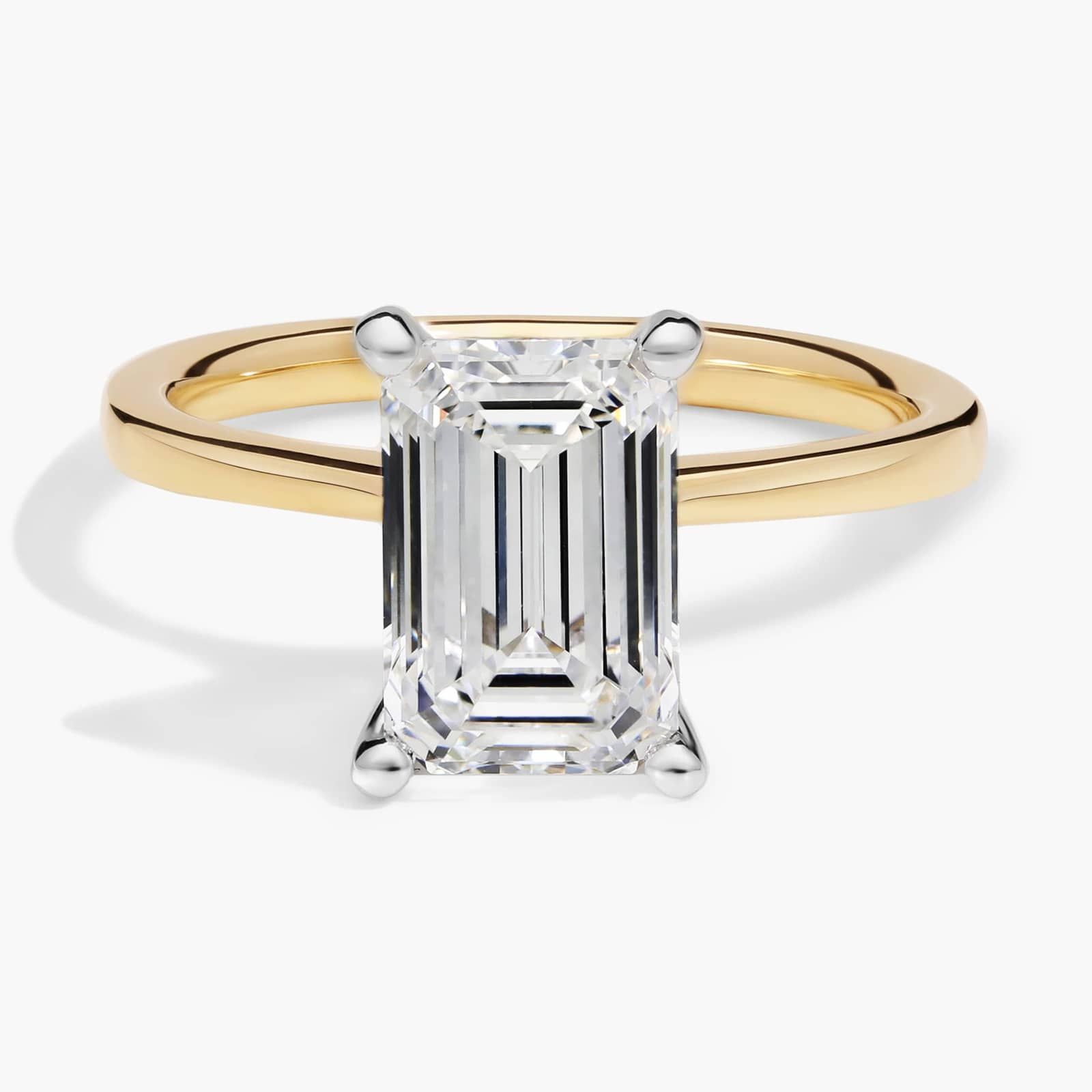 2 5/8 CT. GIA Certified Emerald Lab Created Diamond Petite Solitaire ...