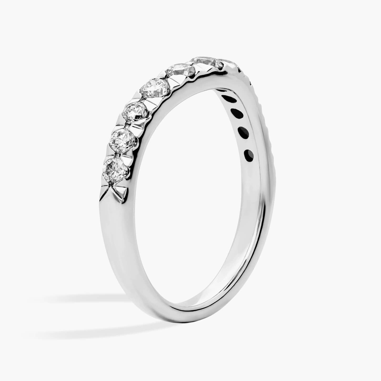 Curved Pavé Diamond Ring in Platinum (1/2 ct. tw.)