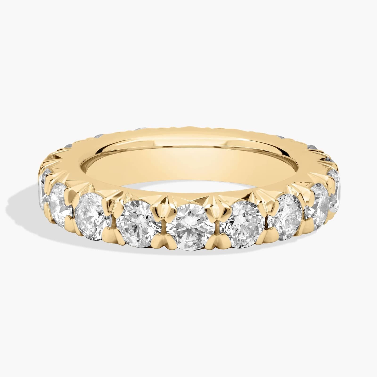 French Pavé Diamond Eternity Ring in 14k Yellow Gold (2 ct. tw.)