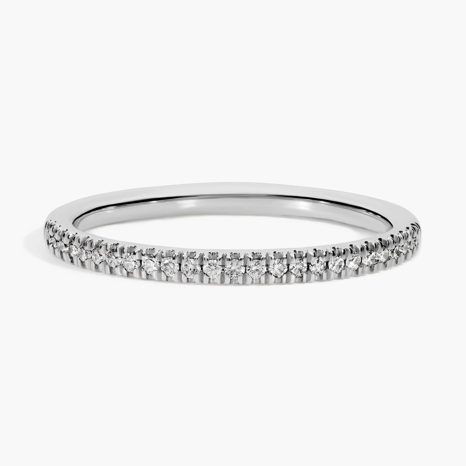 Petite Micropavé Diamond Ring in Platinum (1/10 ct. tw.)