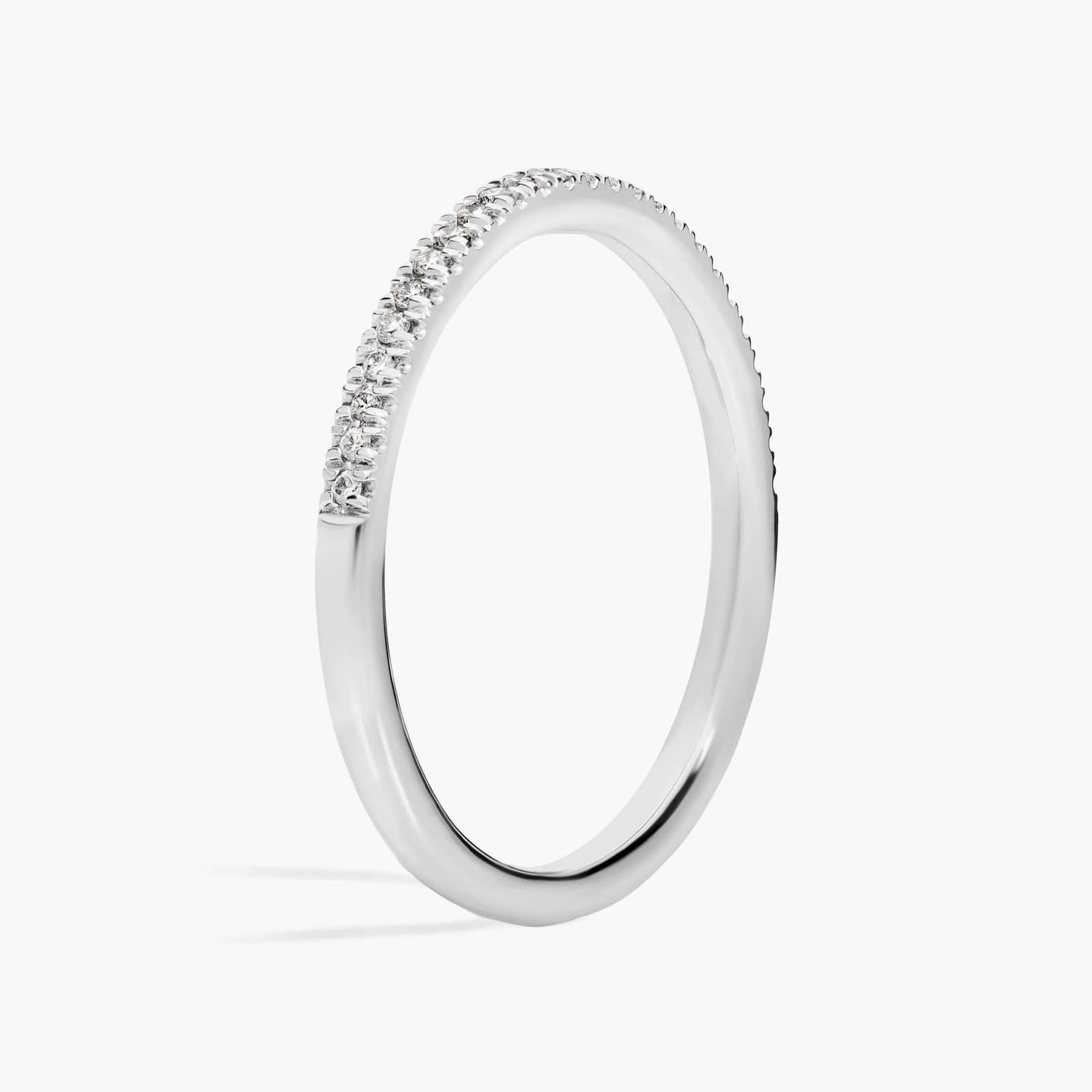 Petite Micropavé Diamond Ring in Platinum (1/10 ct. tw.)