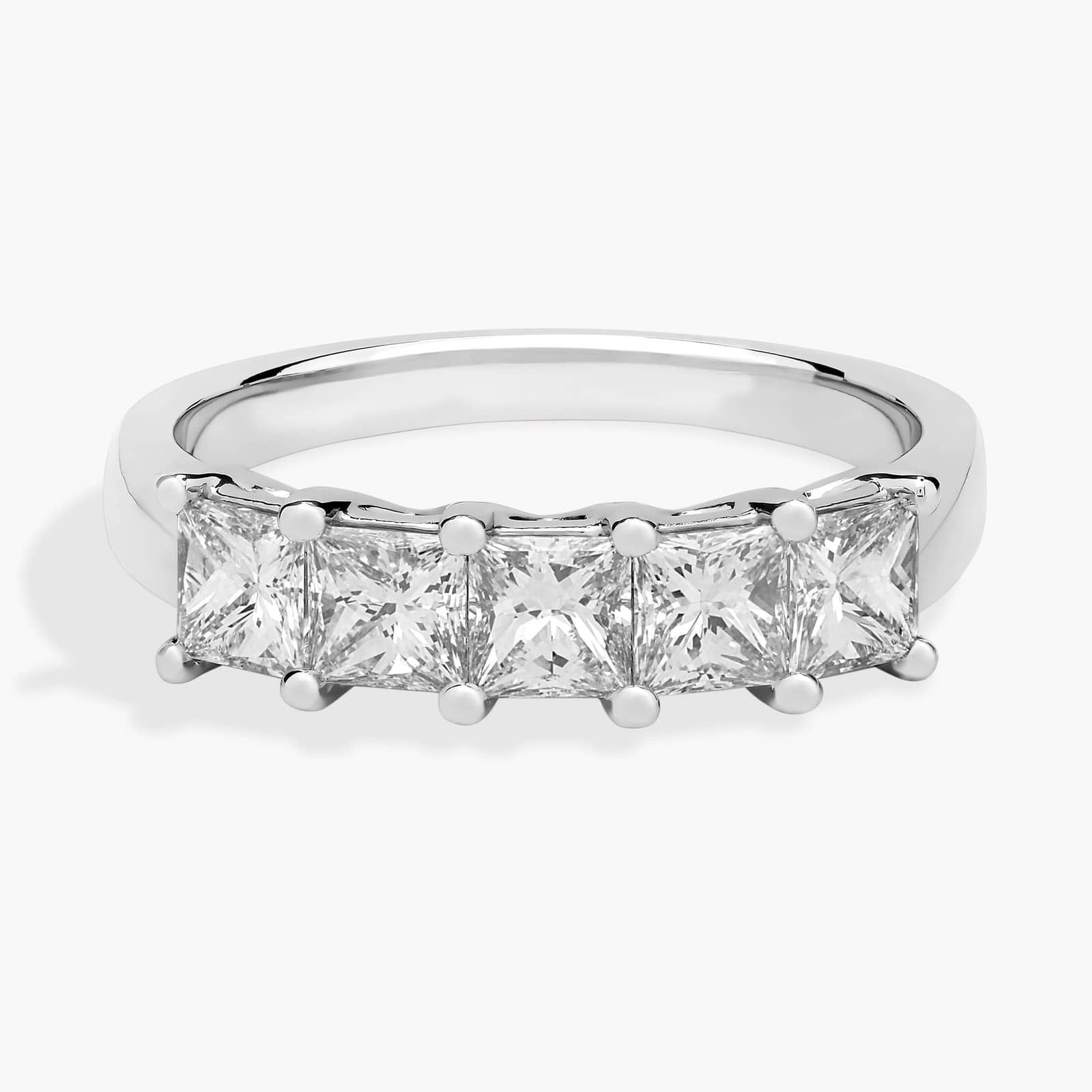 Princess Cut Five Stone Diamond Ring in Platinum (1 1/5 ct. tw.)