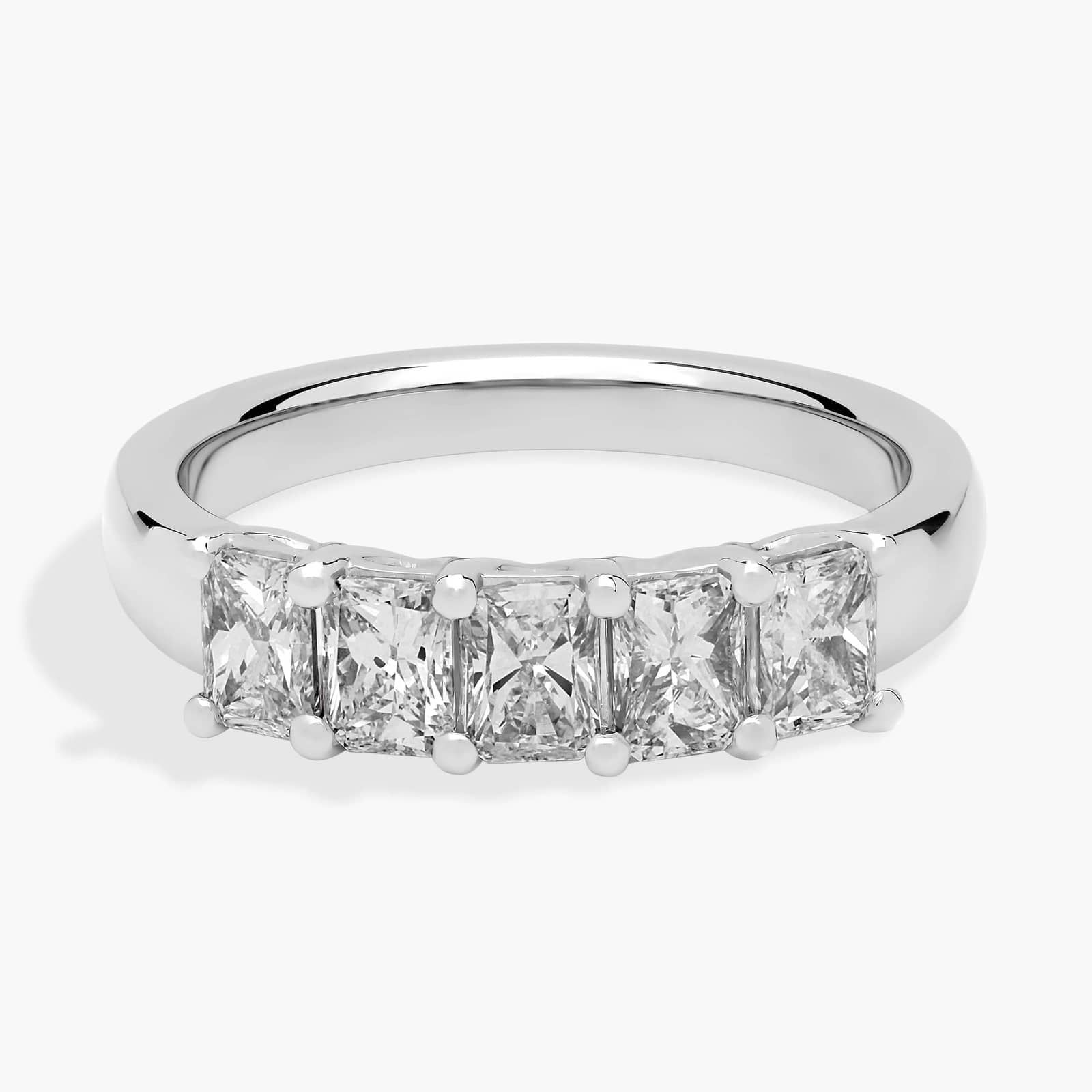 Radiant Cut Five Stone Diamond Ring in Platinum (1 1/5 ct. tw.)