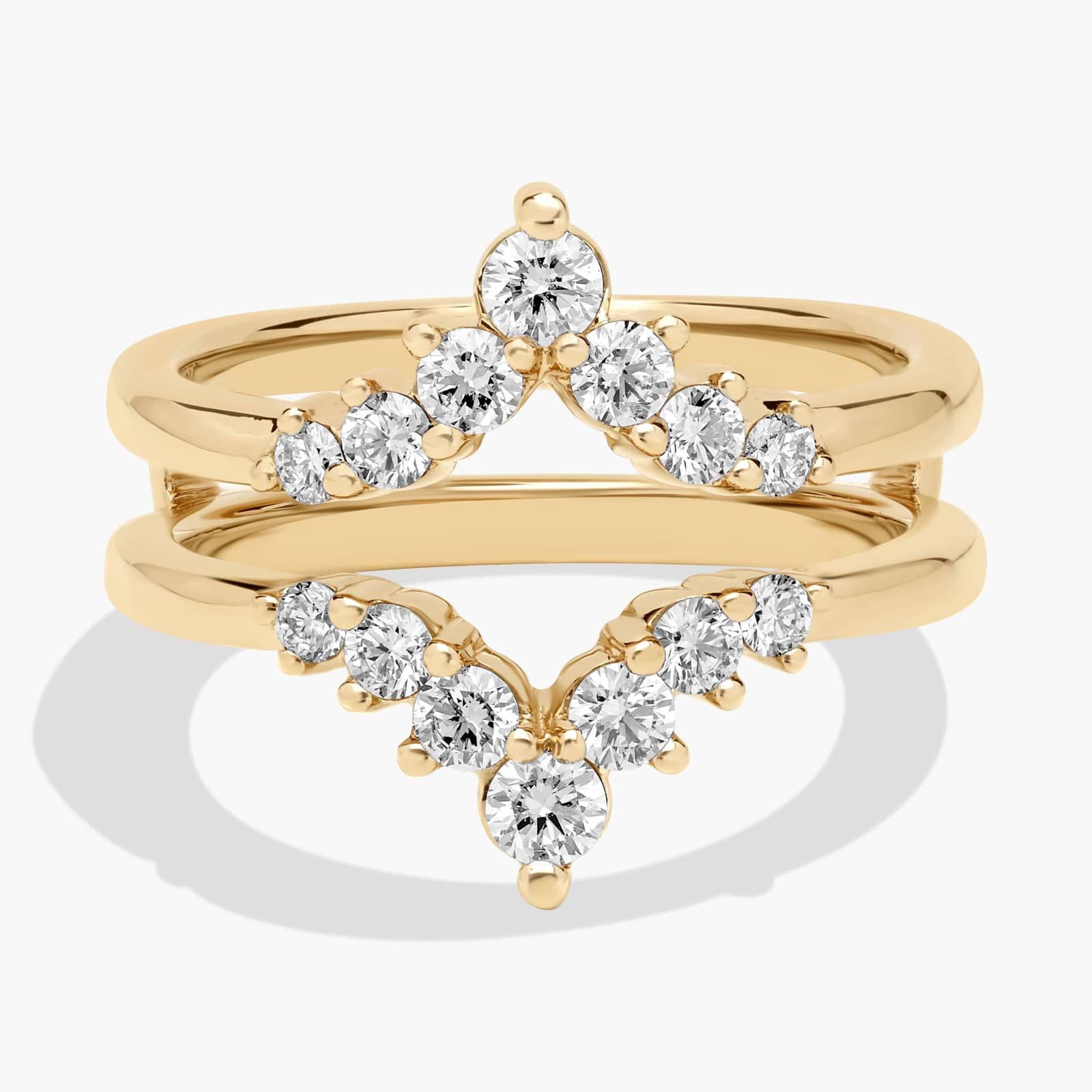 Pointed Crown Diamond Ring Insert in 14k Yellow Gold (5/8 ct. tw.)
