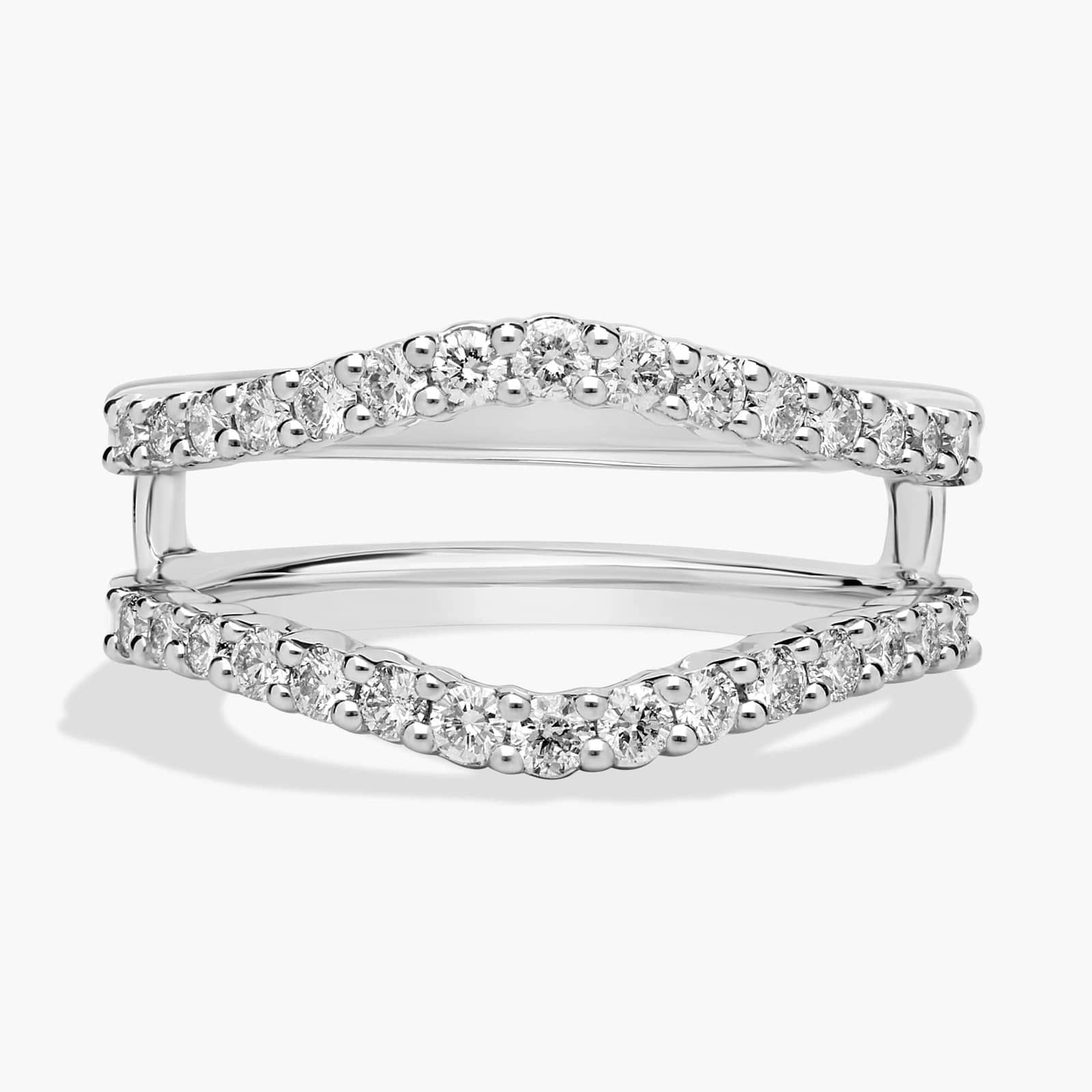 Curved Pavé Diamond Ring Insert in 14k White Gold (1/2 ct. tw.)