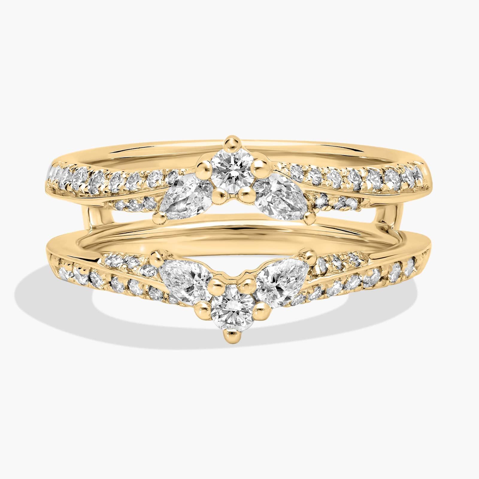 Winged Rollover Diamond Ring Insert in 14k Yellow Gold (5/8 ct. tw.)
