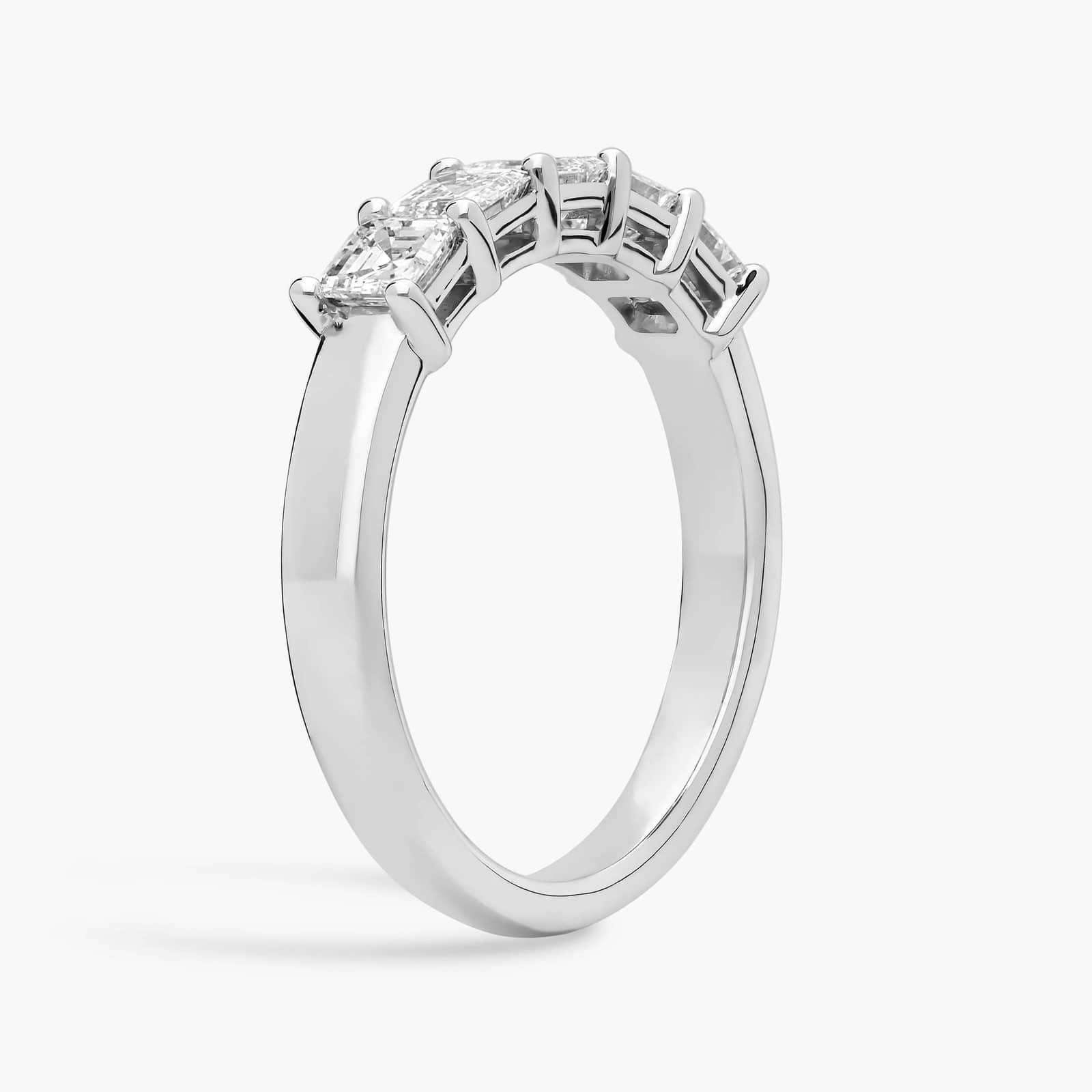 Seven Stone Asscher Diamond Ring in Platinum (1 ct. tw.)