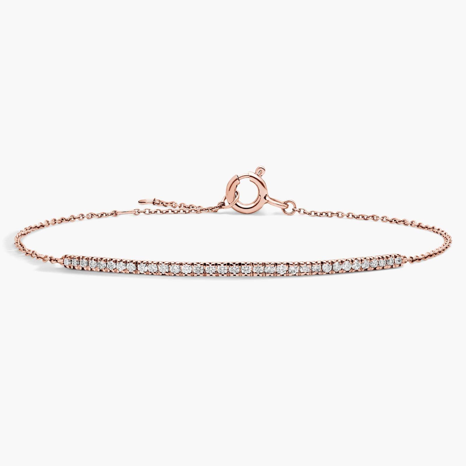 Mini Diamond Bar Bracelet in 14k Rose Gold (1/5 ct. tw.)