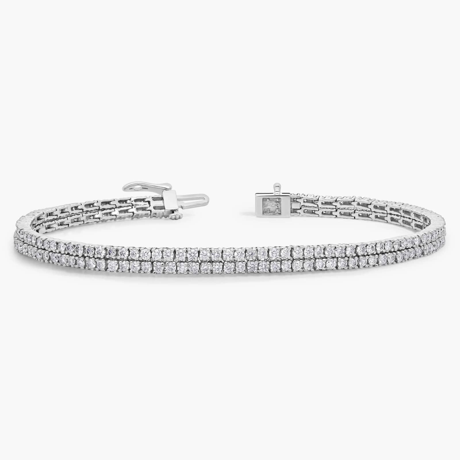 Double Row Diamond Tennis Bracelet in 14k White Gold (3 ct. tw.)