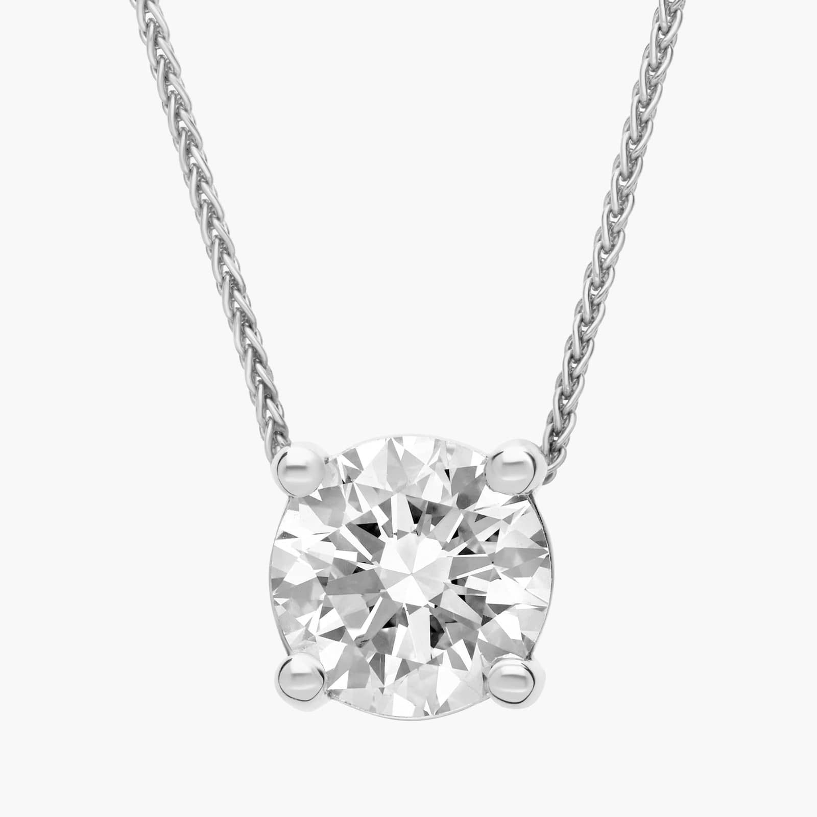Blue Nile Signature Floating Diamond Solitaire Pendant in Platinum (1. ...