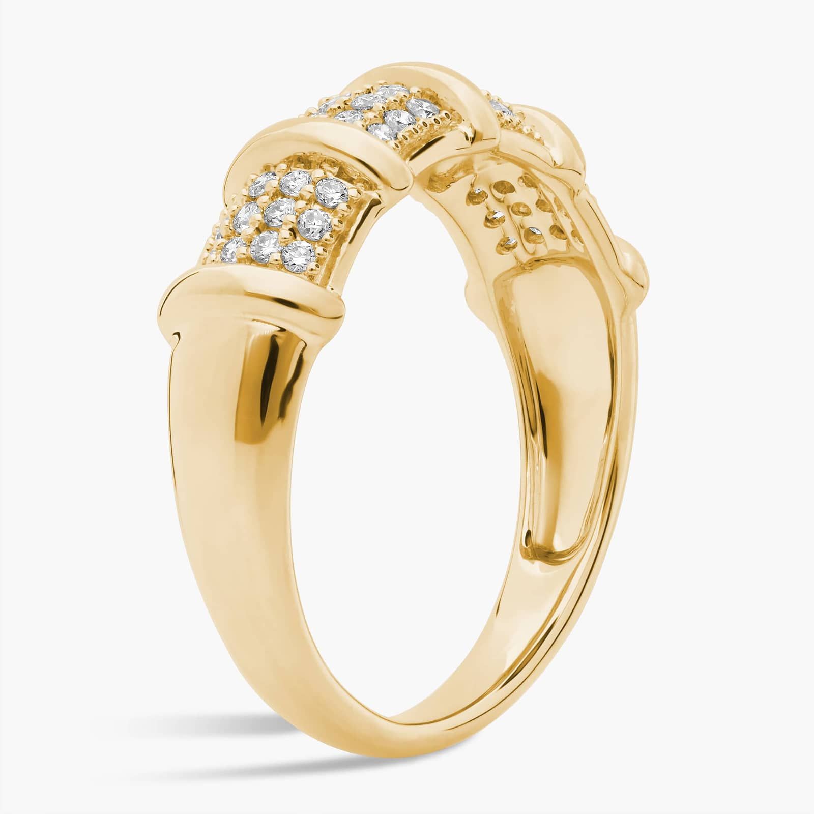 Diamond Pavé Bar Ring in 14k Yellow Gold (1/4 ct. tw.)