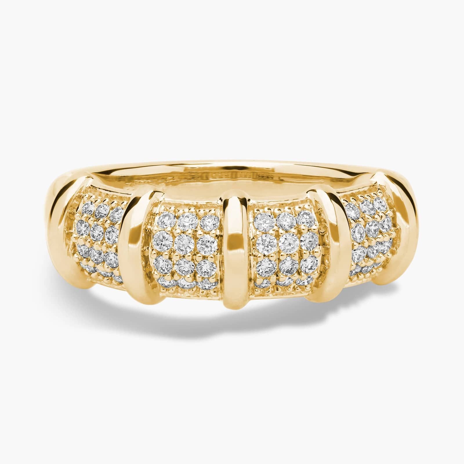 Diamond Pavé Bar Ring in 14k Yellow Gold (1/4 ct. tw.)
