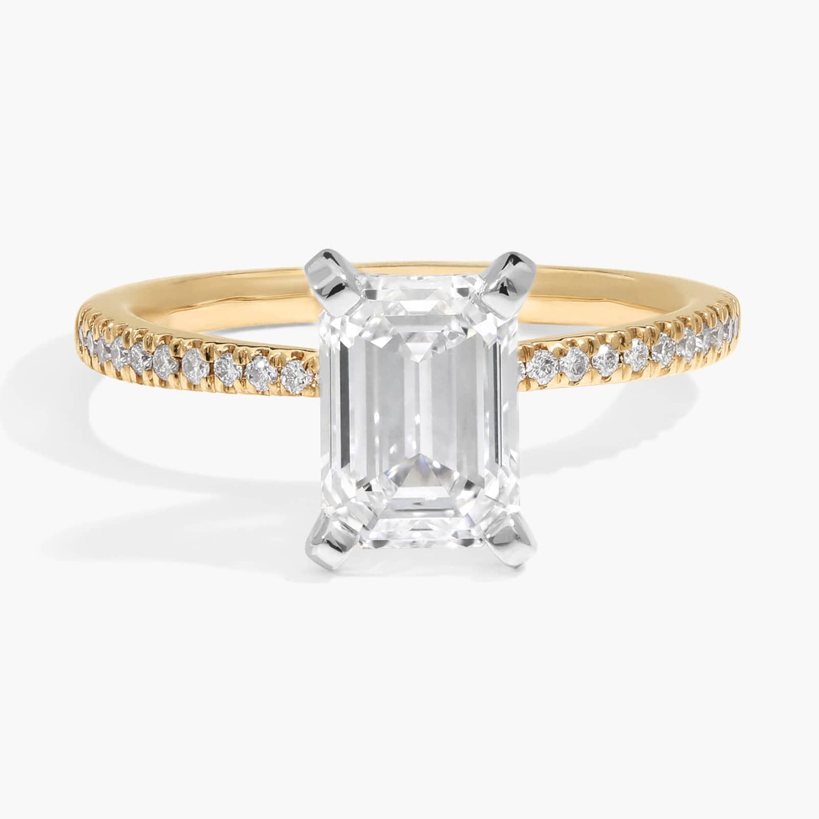 1 1/2 CT. GIA Certified Emerald Lab Created Diamond Size 5 Petite ...
