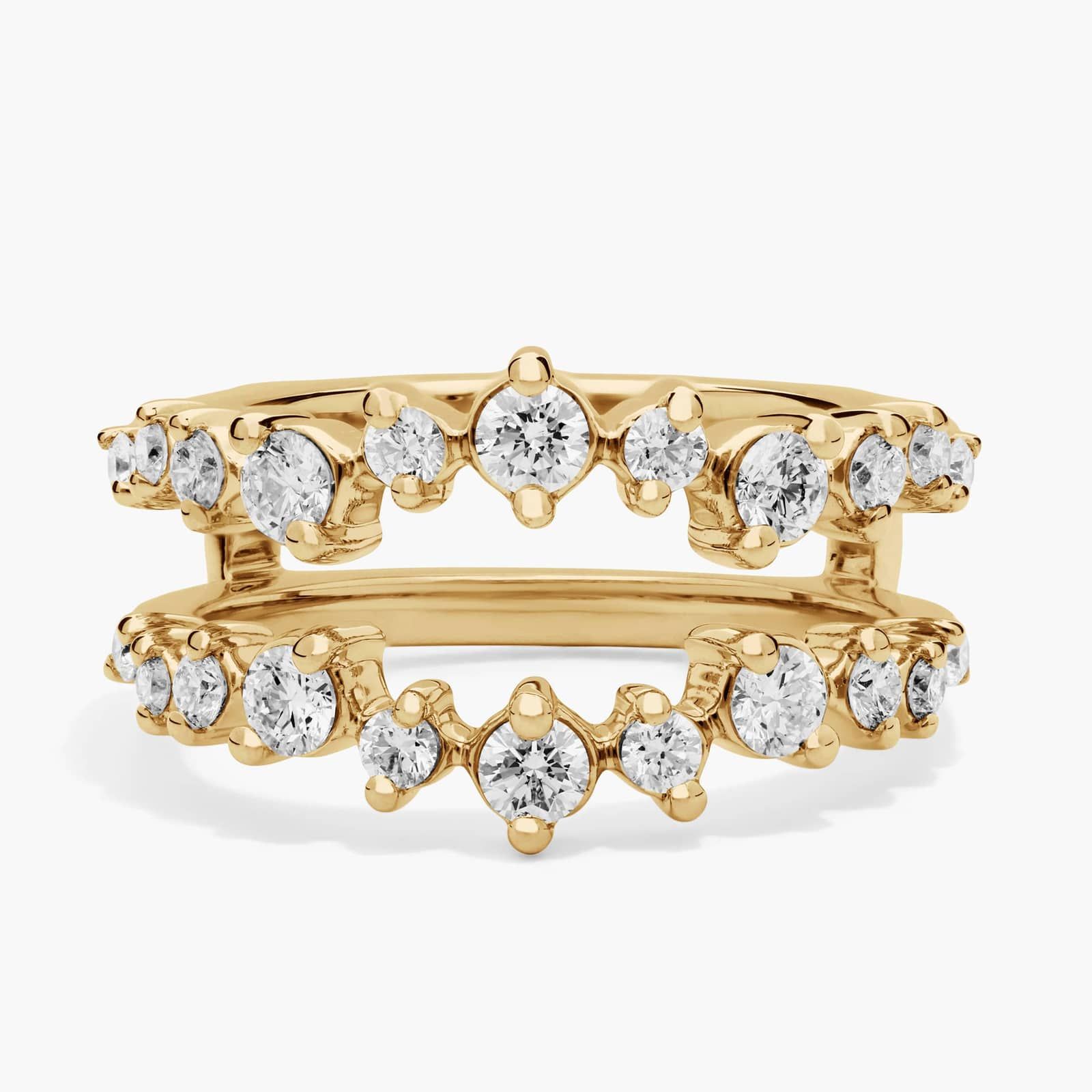 Curved Diamond Insert Ring in 18K Yellow Gold (3/4 Ct. Tw.)