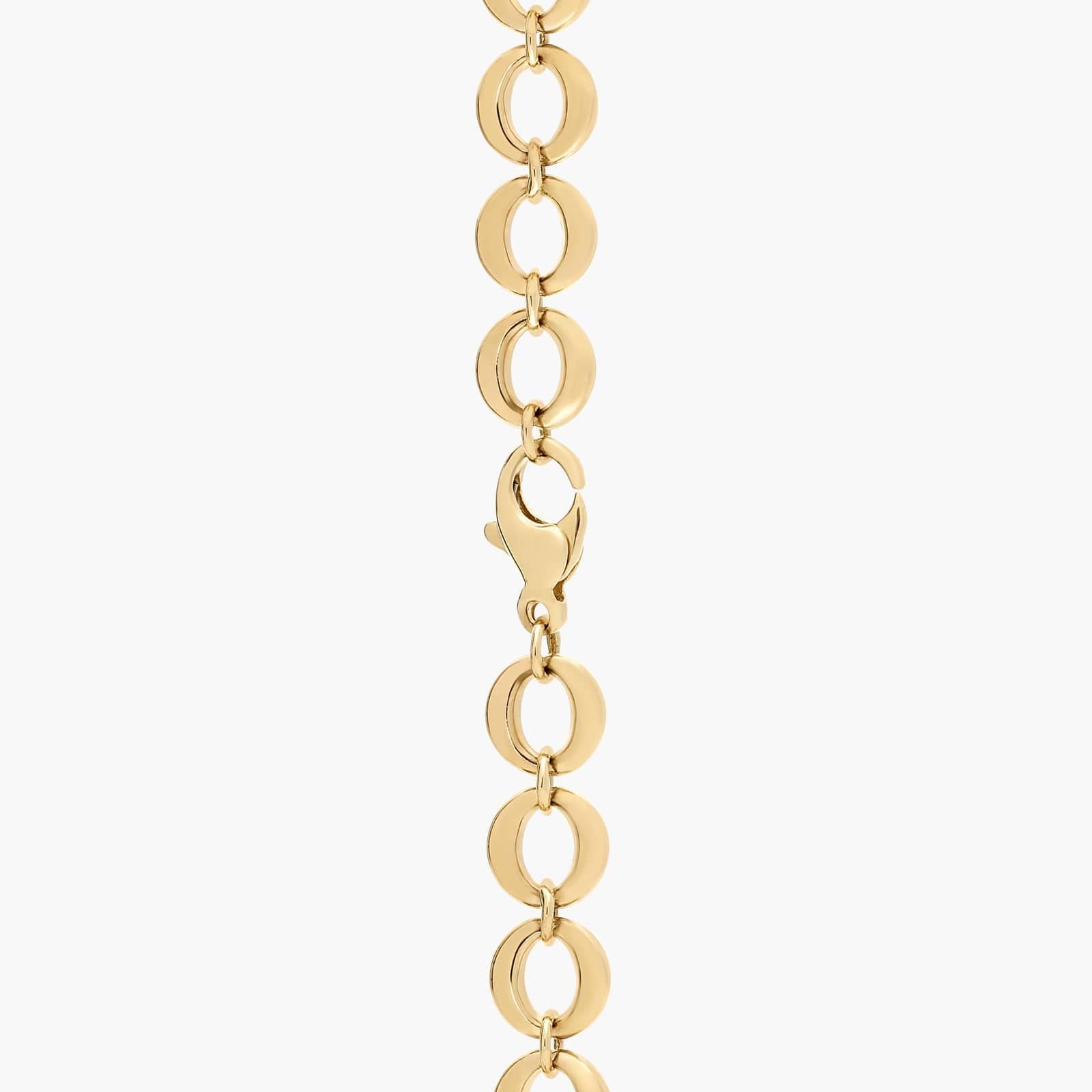 18" Round Link Necklace in 14K Yellow Gold