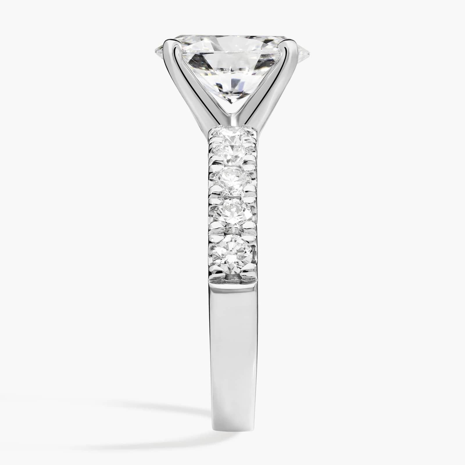 2 CT. GIA Certified Oval Lab Created Diamond Riviera Pavé Diamond ...