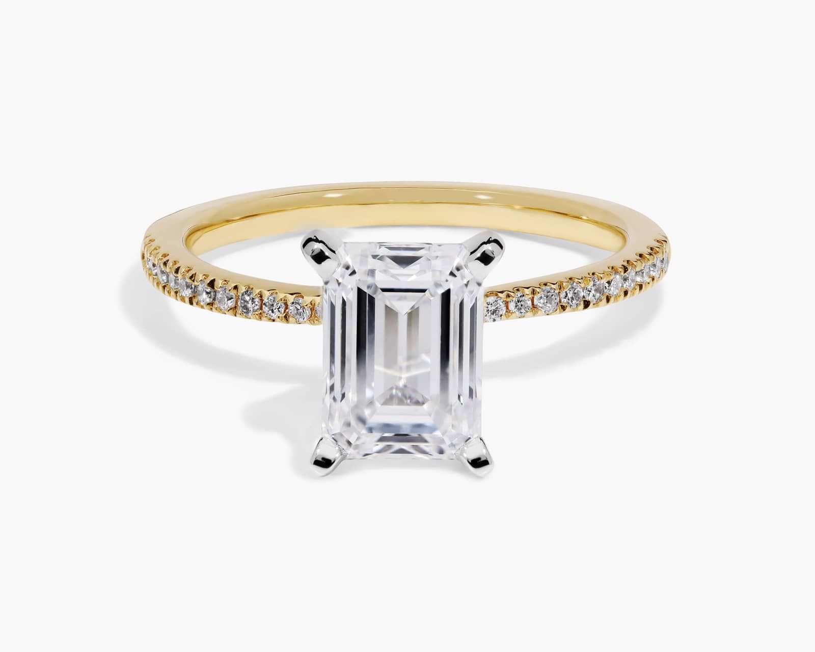 1 1/2 CT. GIA Certified Emerald Lab Created Diamond Petite Micropavé ...