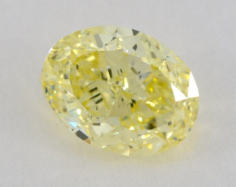 GIA 4.03 Carat Fancy Intense Yellow-SI1 Oval Cut Diamond