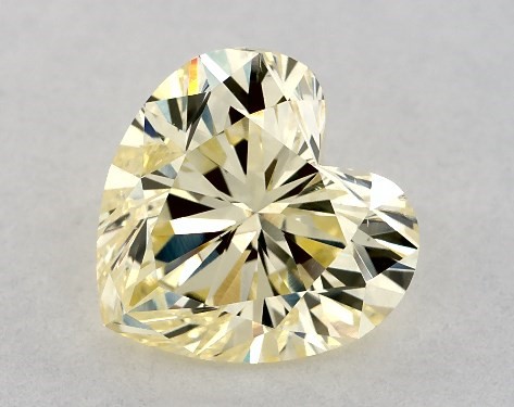 GIA 1.22 Carat Fancy Yellow-SI2 Heart Shaped Diamond