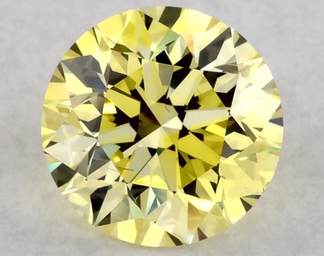 IGI 0.76 Carat Fancy Light Yellow-VS2 Round Cut Lab-Grown Diamond
