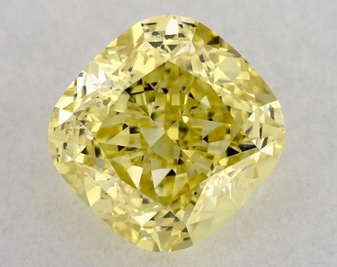 IGI 1.14 Carat Fancy Intense Yellow-VVS2 Cushion Cut Lab-Grown Diamond