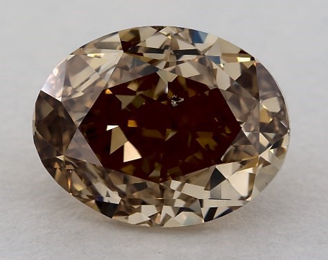 GIA 2.01 Carat Fancy Dark Yellow Brown-SI1 Oval Cut Diamond