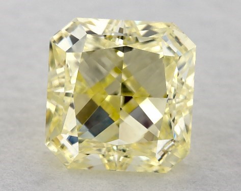 0.81 Carat Fancy Light Yellow-SI1 Square Radiant Cut Diamond