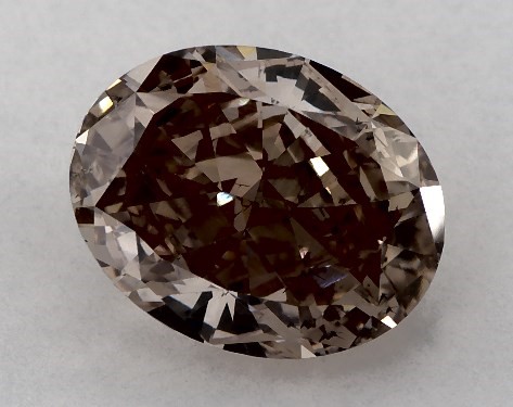 GIA 3.14 Carat Fancy Dark Pinkish Brown-SI2 Oval Cut Diamond