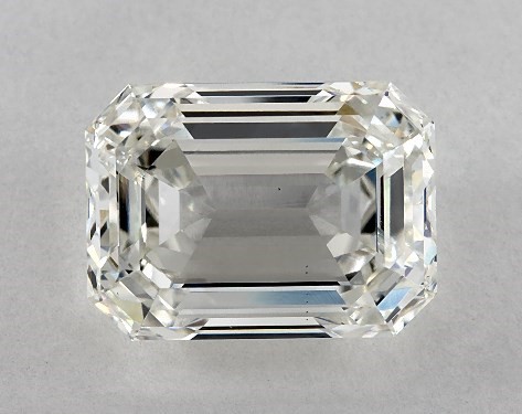 GIA 5.01 Carat H-VS2 Ideal Cut Emerald Diamond