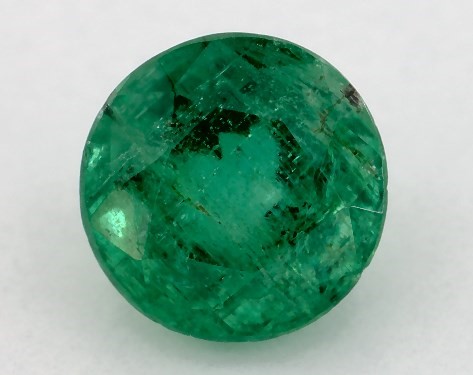 1.29 Carat Round Green Emerald