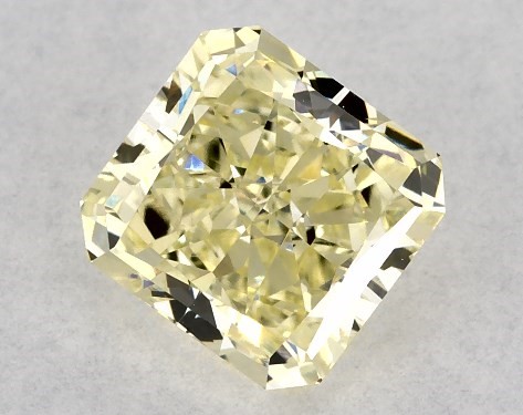 1.58 Carat Fancy Light Yellow-VVS2 Square Radiant Cut Diamond