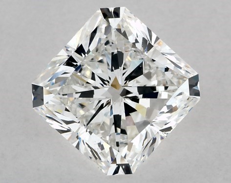 GIA 1.80 Carat F-SI1 Ideal Cut Square Radiant Diamond