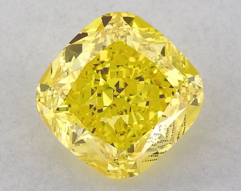 IGI 1.04 Carat Fancy Vivid Yellow-VVS2 Cushion Modified Cut Lab-Grown ...