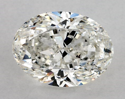 GIA 4.08 Carat H-SI2 Oval Cut Diamond