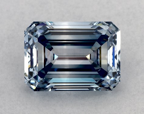 IGI 3.73 Carat Fancy Intense Blue-VVS2 Emerald Cut Lab-Grown Diamond