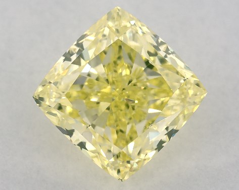 GIA 2.02 Carat Fancy Vivid Yellow-IF Cushion Modified Cut Diamond