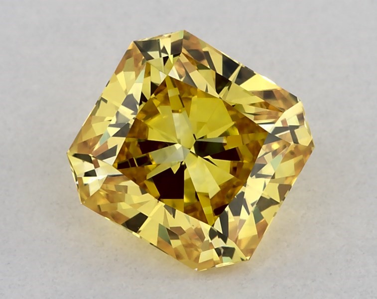 IGI 1.09 Carat Fancy Vivid Yellow-VS1 Square Radiant Cut Lab-Grown Diamond