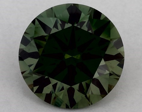 IGI Lab-Grown 1.56 Carat Fancy Vivid Green-VS2 Round Cut Diamond