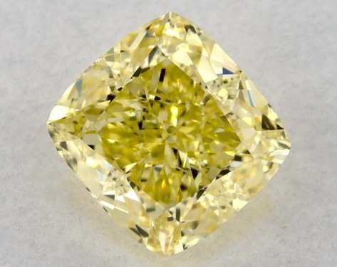 GIA 0.74 Carat Fancy Intense Yellow-VS2 Cushion Modified Cut Diamond