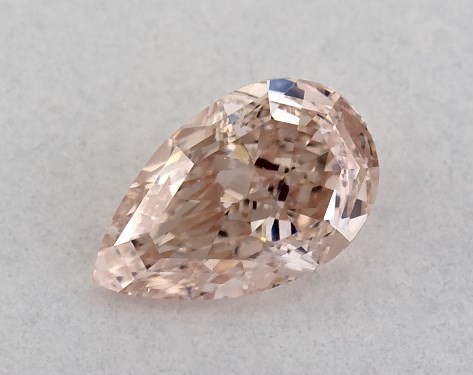 GIA 0.30 Carat Fancy Light Brown Pink-VS1 Pear Shaped Diamond
