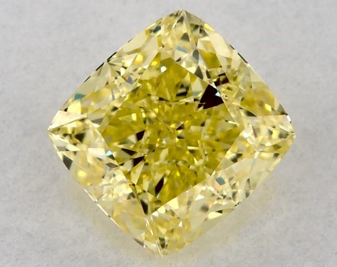 GIA 1.10 Carat Fancy Intense Yellow-VVS2 Cushion Modified Cut Diamond