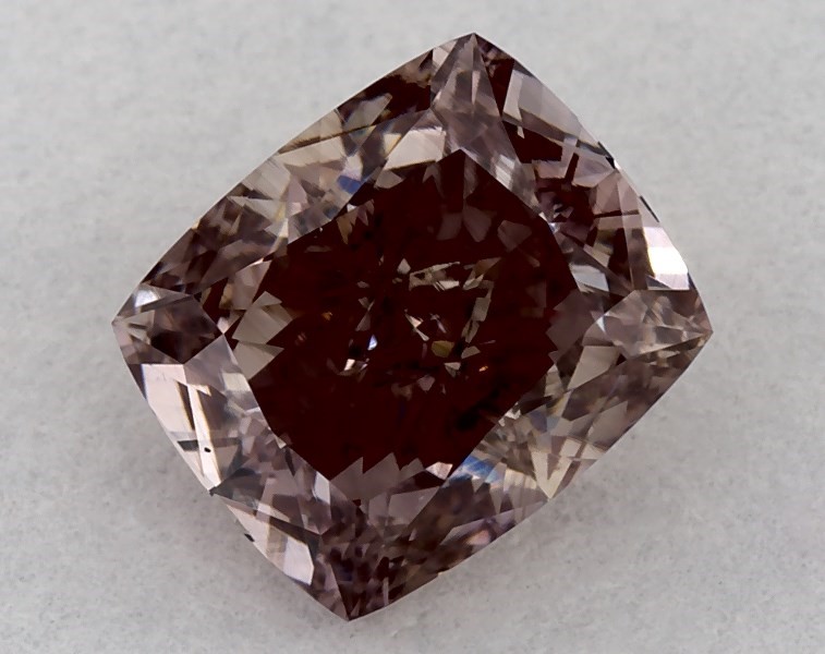 GIA 1.01 Carat Fancy Brown Pink-SI1 Cushion Modified Cut Diamond
