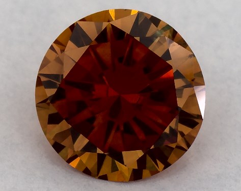 GIA 0.64 Carat Fancy Deep Yellowish Orange-SI1 Round Cut Diamond