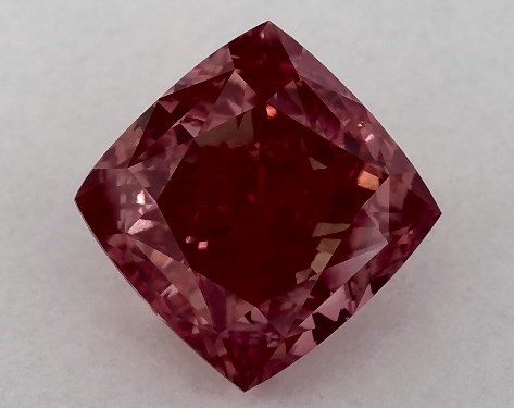 IGI 3.07 Carat Fancy Vivid Pink-VS1 Cushion Modified Cut Lab-Grown Diamond
