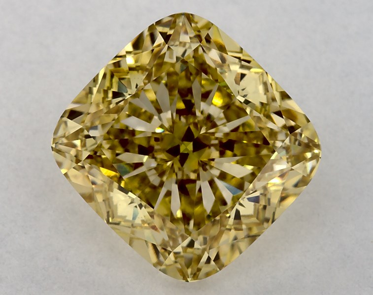 IGI 5.05 Carat Fancy Intense Yellow-VS1 Cushion Cut Lab-Grown Diamond