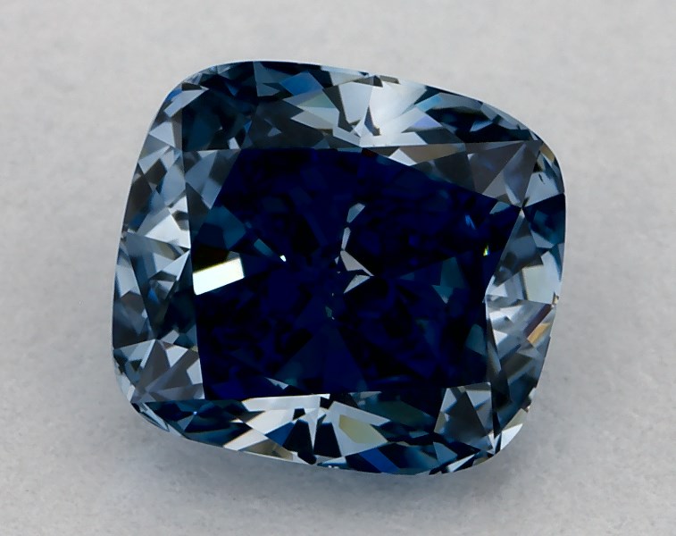IGI 1.61 Carat Fancy Deep Blue-VS1 Cushion Modified Cut Lab-Grown Diamond