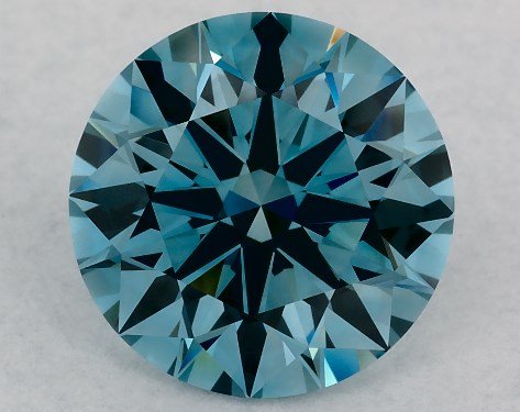IGI 2.40 Carat Fancy Vivid Blue-VVS2 Round Cut Lab-Grown Diamond