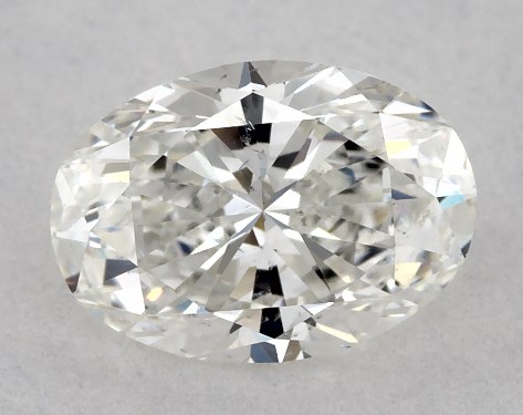 GIA 0.80 Carat H-SI1 Very Good Cut Oval Diamond